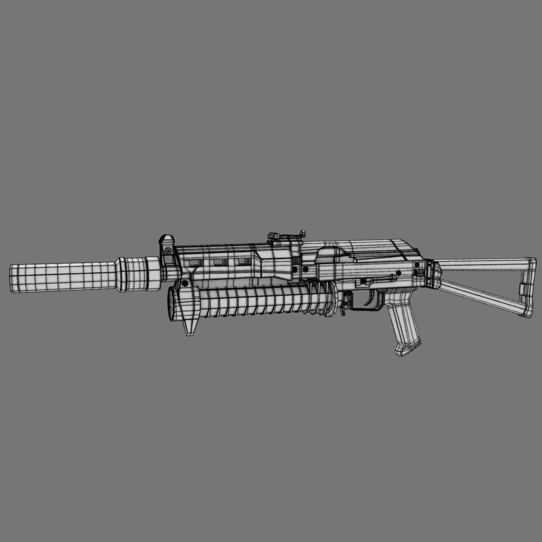 3d Pp-19 Bizon Submachine Original Model