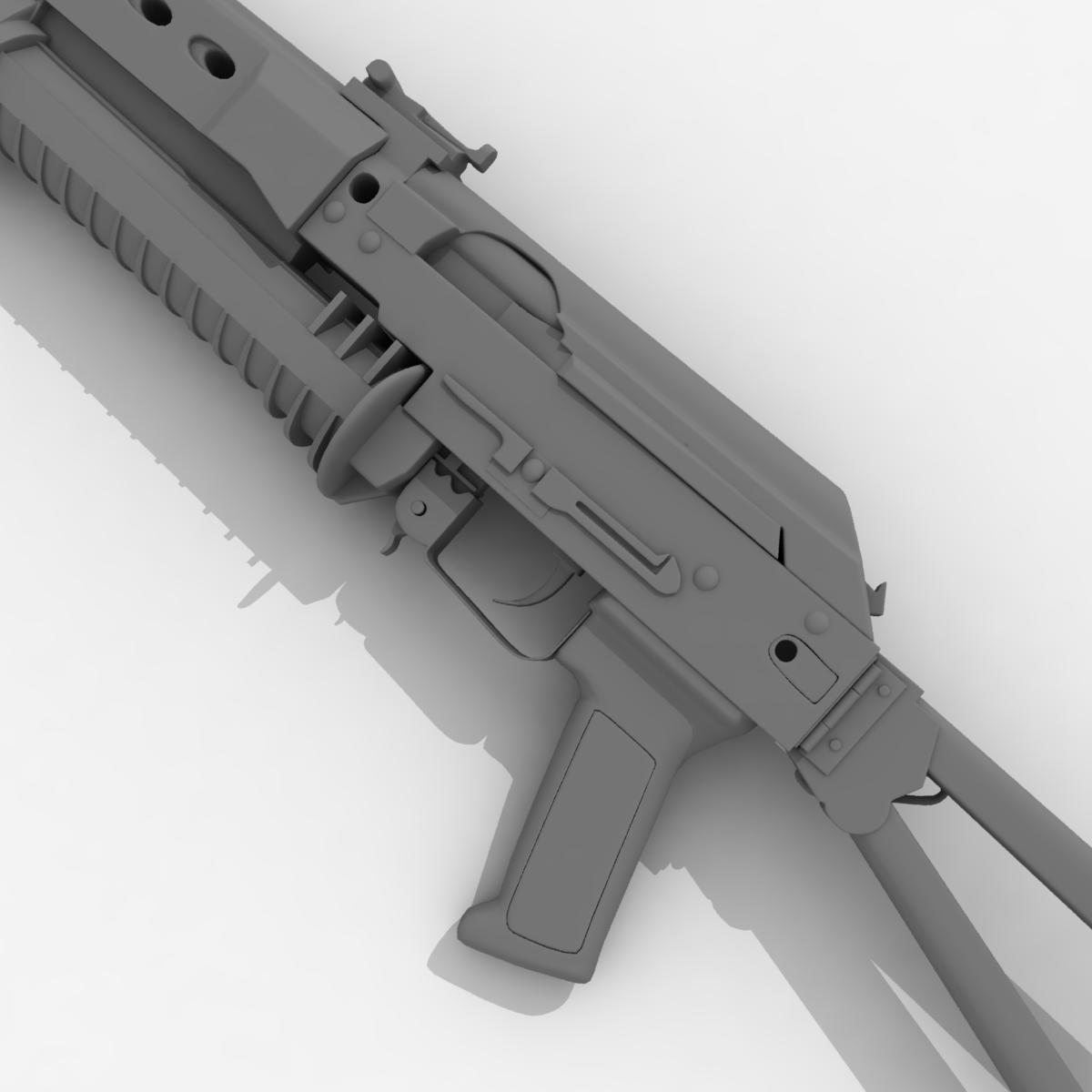 3d pp-19 bizon submachine original model