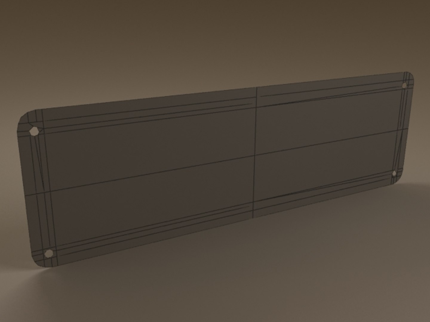 license car plate 3d model