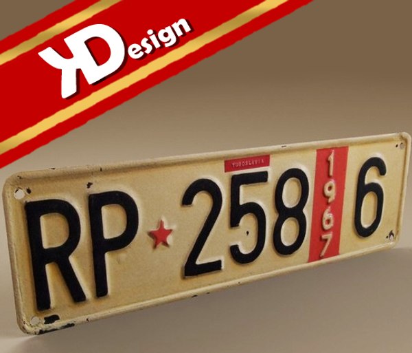 Texture JPEG license plate california