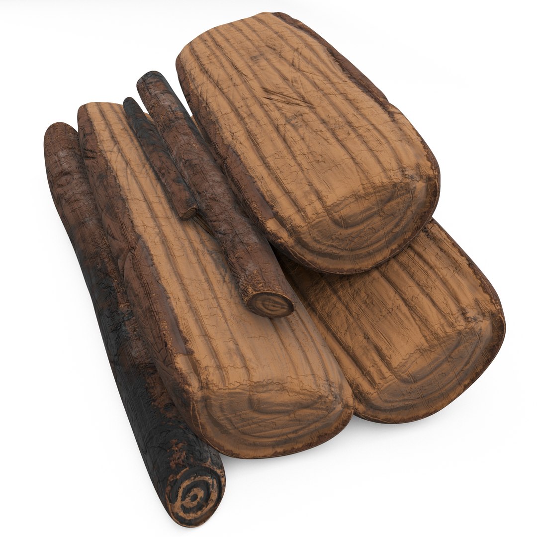 Cartoon Campfire Wood Stack 3D Model - TurboSquid 1640811