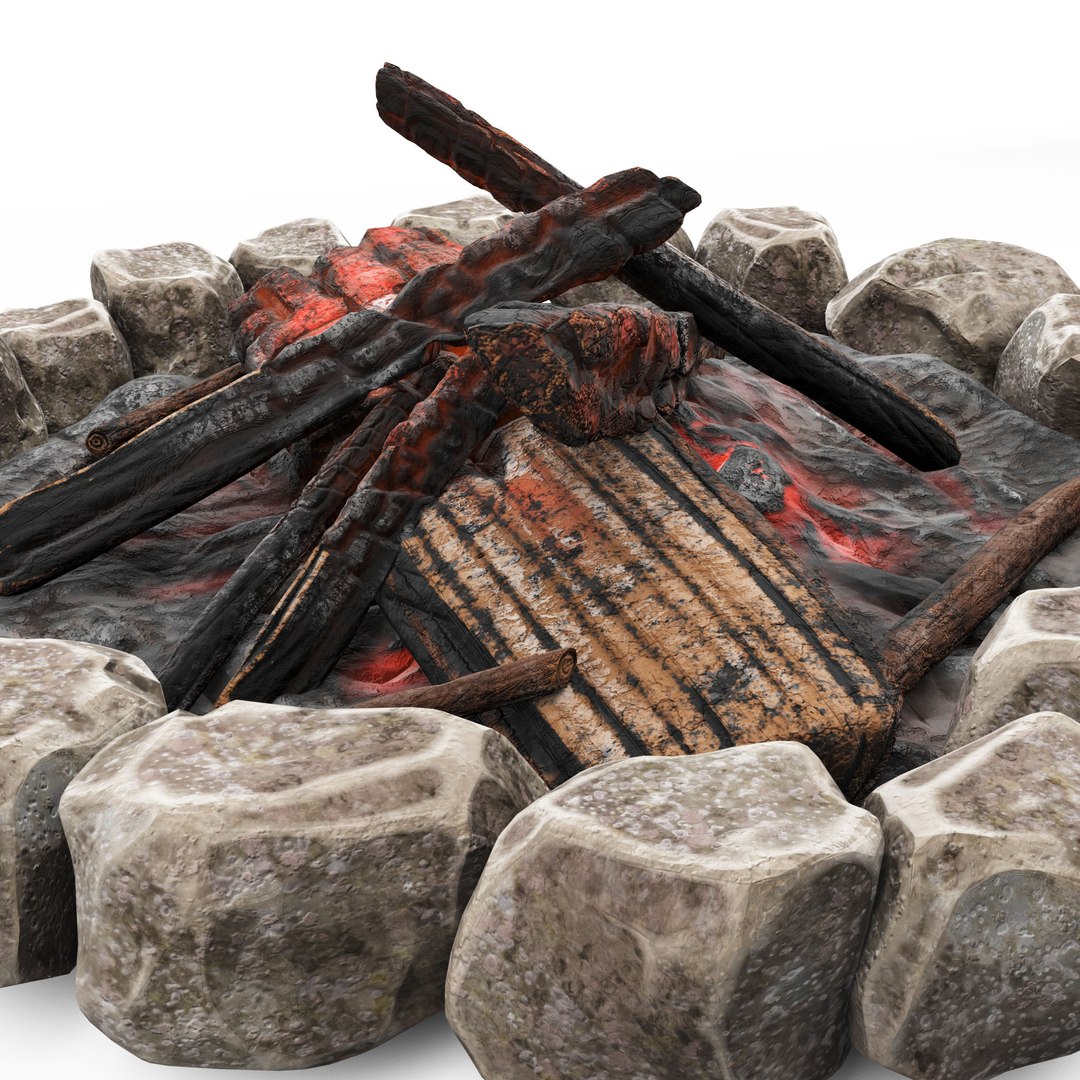 Cartoon Campfire Wood Stack 3D Model - TurboSquid 1640811