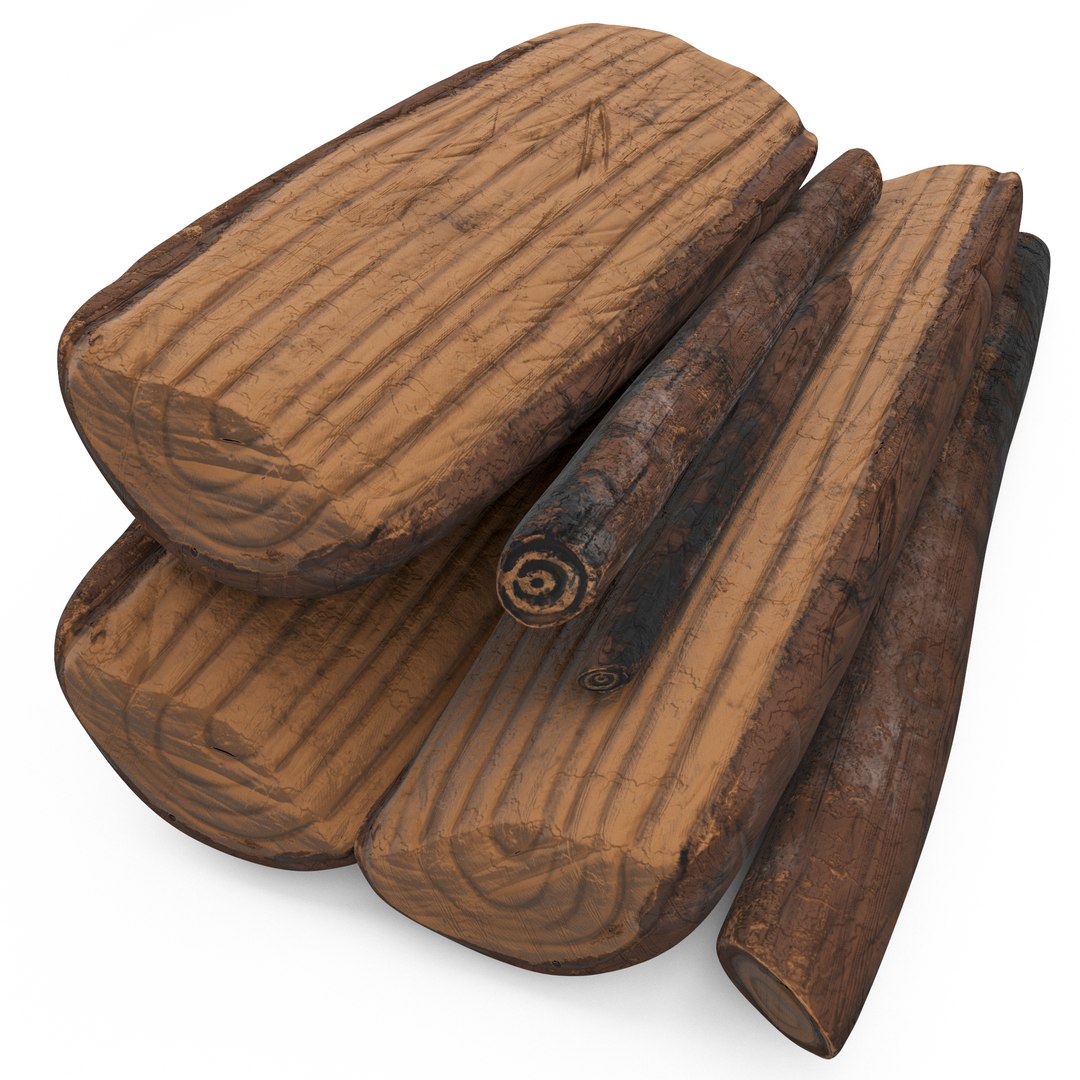 Cartoon Campfire Wood Stack 3D Model - TurboSquid 1640811