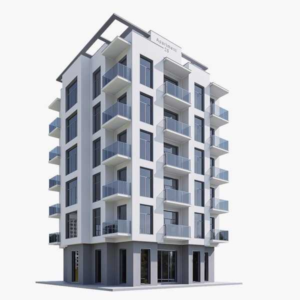 modelo 3d edificio de apartamentos - TurboSquid 2344230