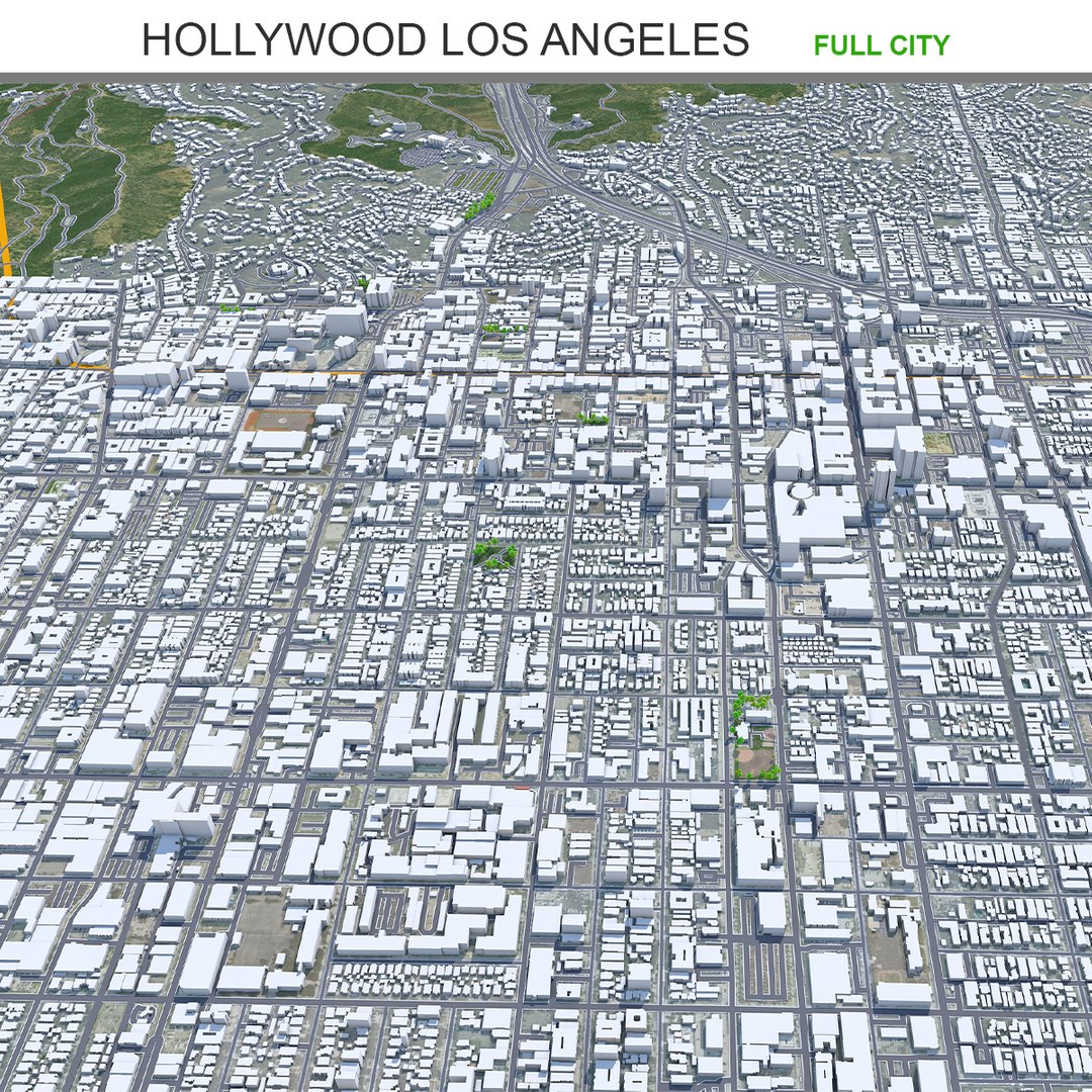 3D Model Hollywood Los Angeles California USA - TurboSquid 2194804