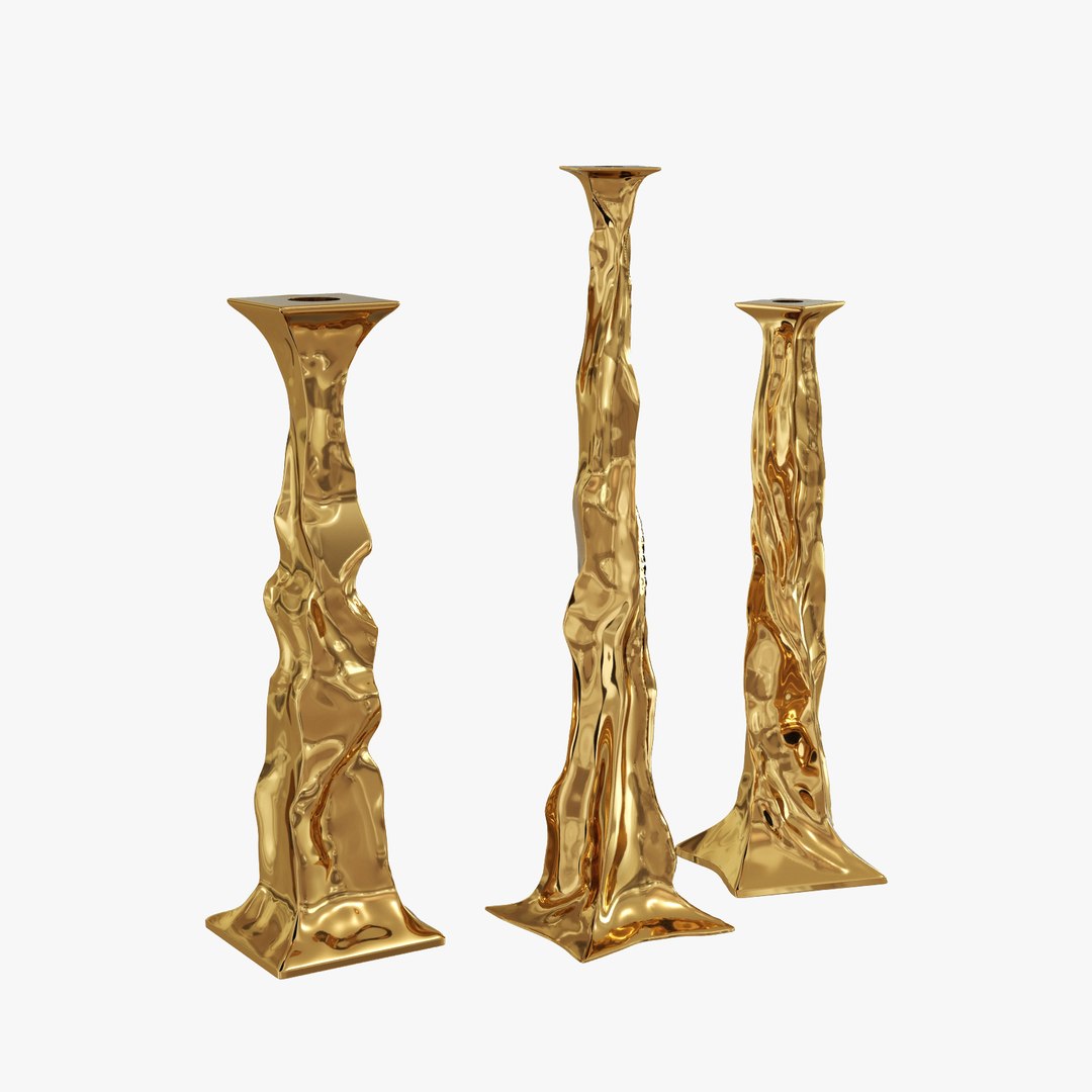 3d max amorphous bionic candlestick candles
