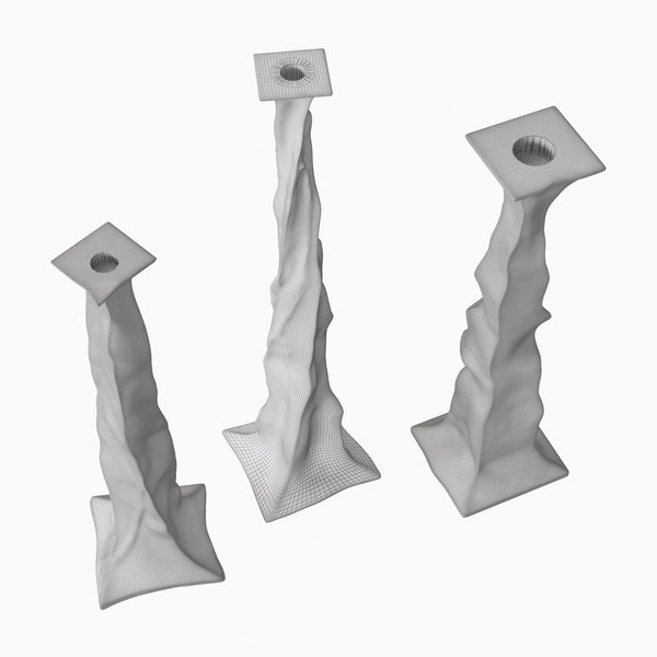 3d max amorphous bionic candlestick candles