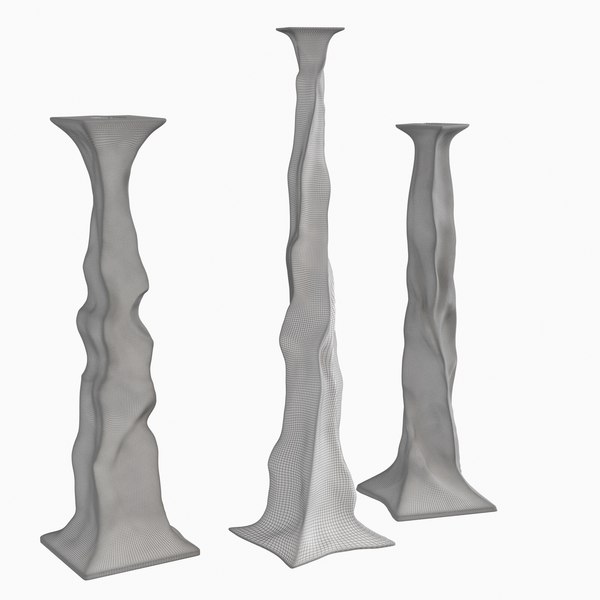 3d max amorphous bionic candlestick candles
