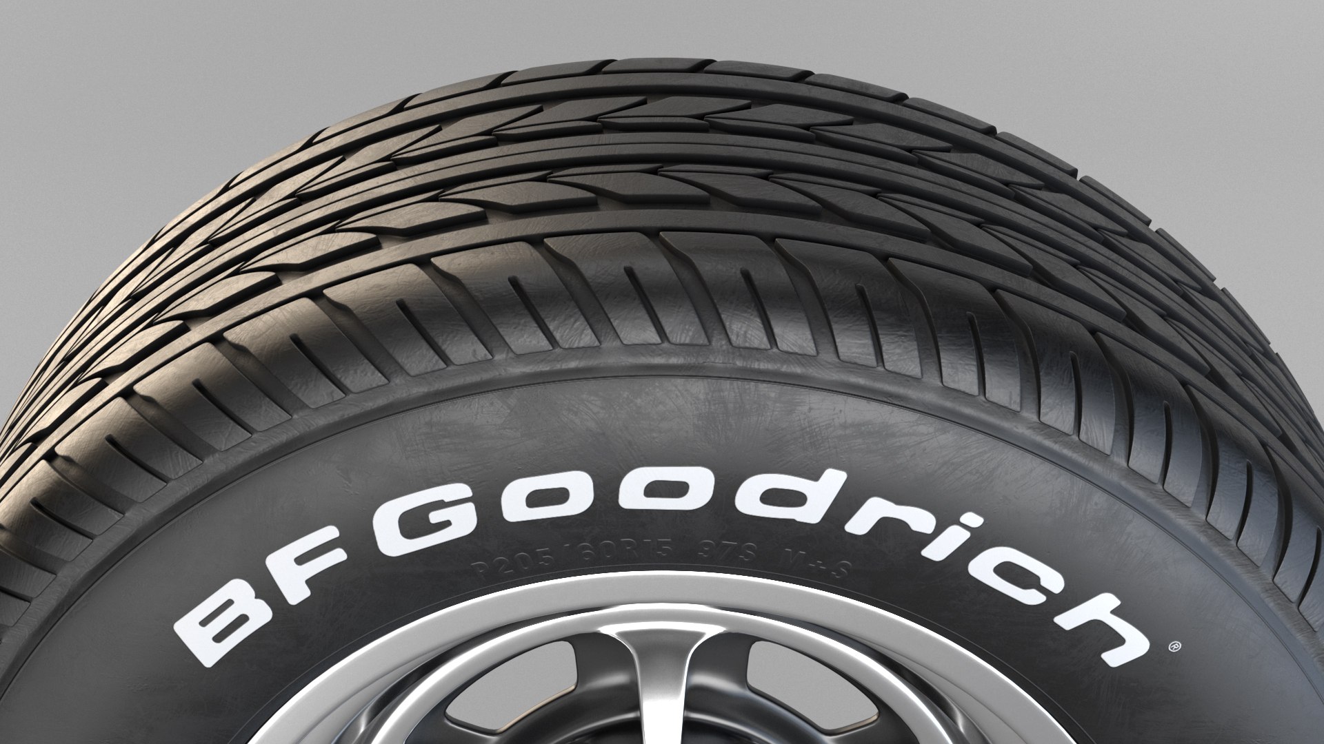 BFGoodrich And Rim - Classic 3D Model - TurboSquid 1834838