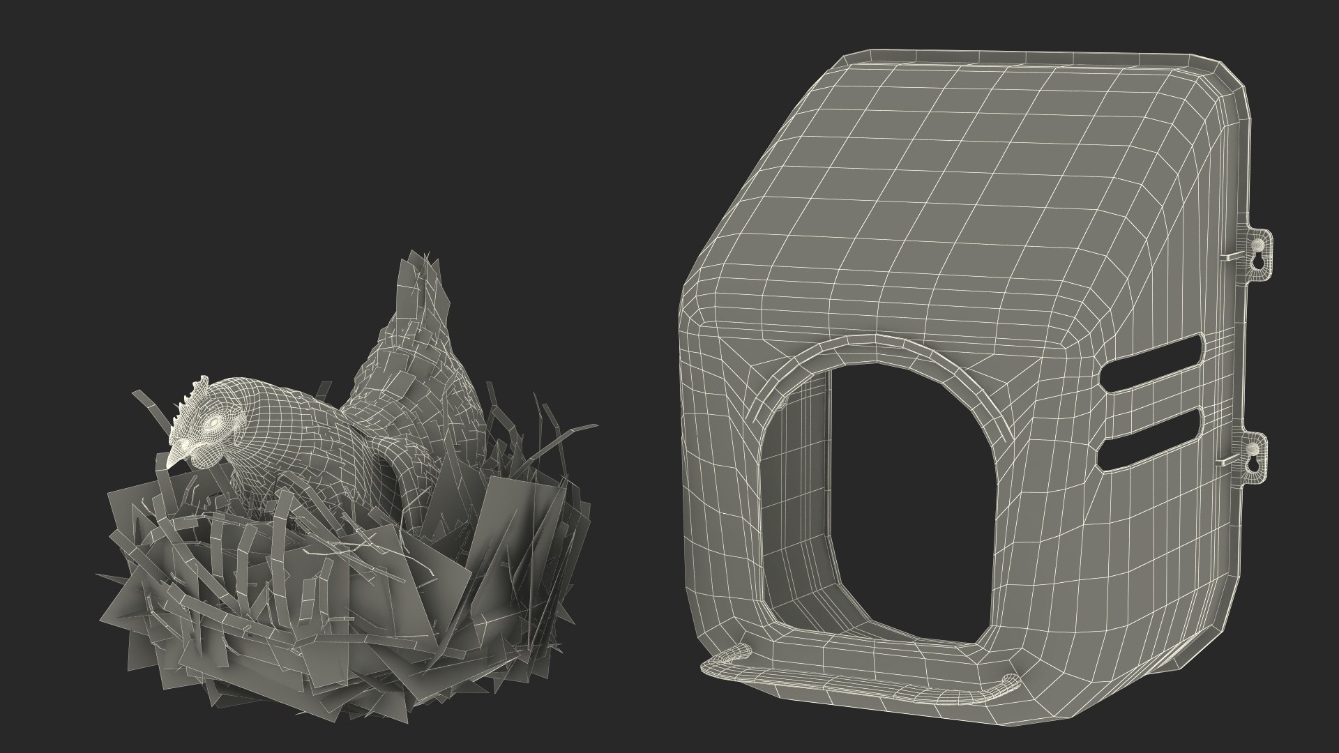 Chicken In Wall Mount Nesting Nest Box 3D Model - TurboSquid 2112263