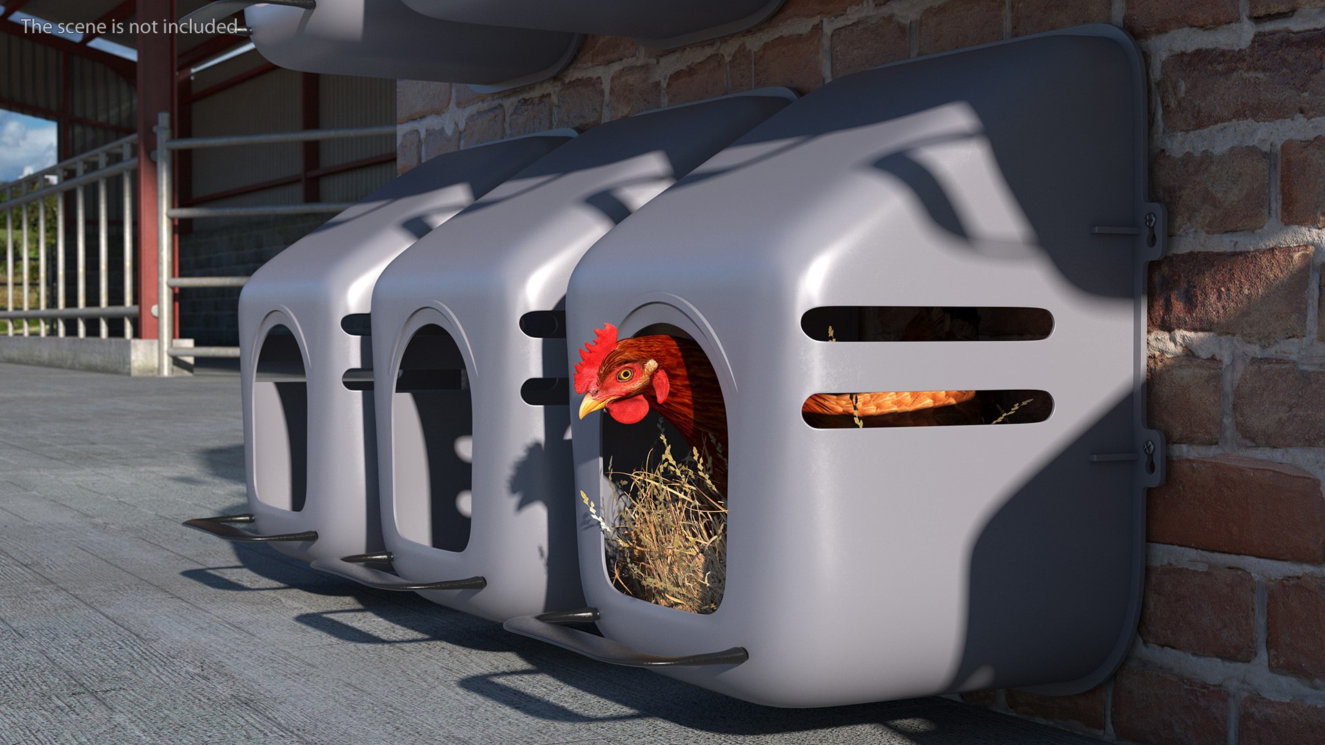 Chicken In Wall Mount Nesting Nest Box 3D Model - TurboSquid 2112263
