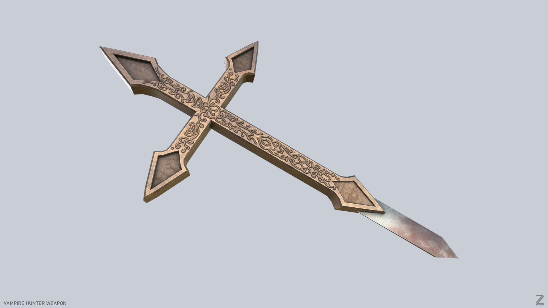 3D Model Vampire Hunter Weapon - TurboSquid 2400362