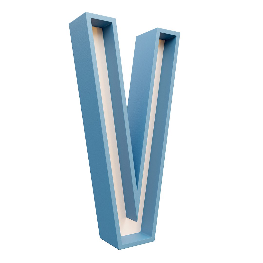 Marquee Letter V Led Glow Sign Model - TurboSquid 1973900