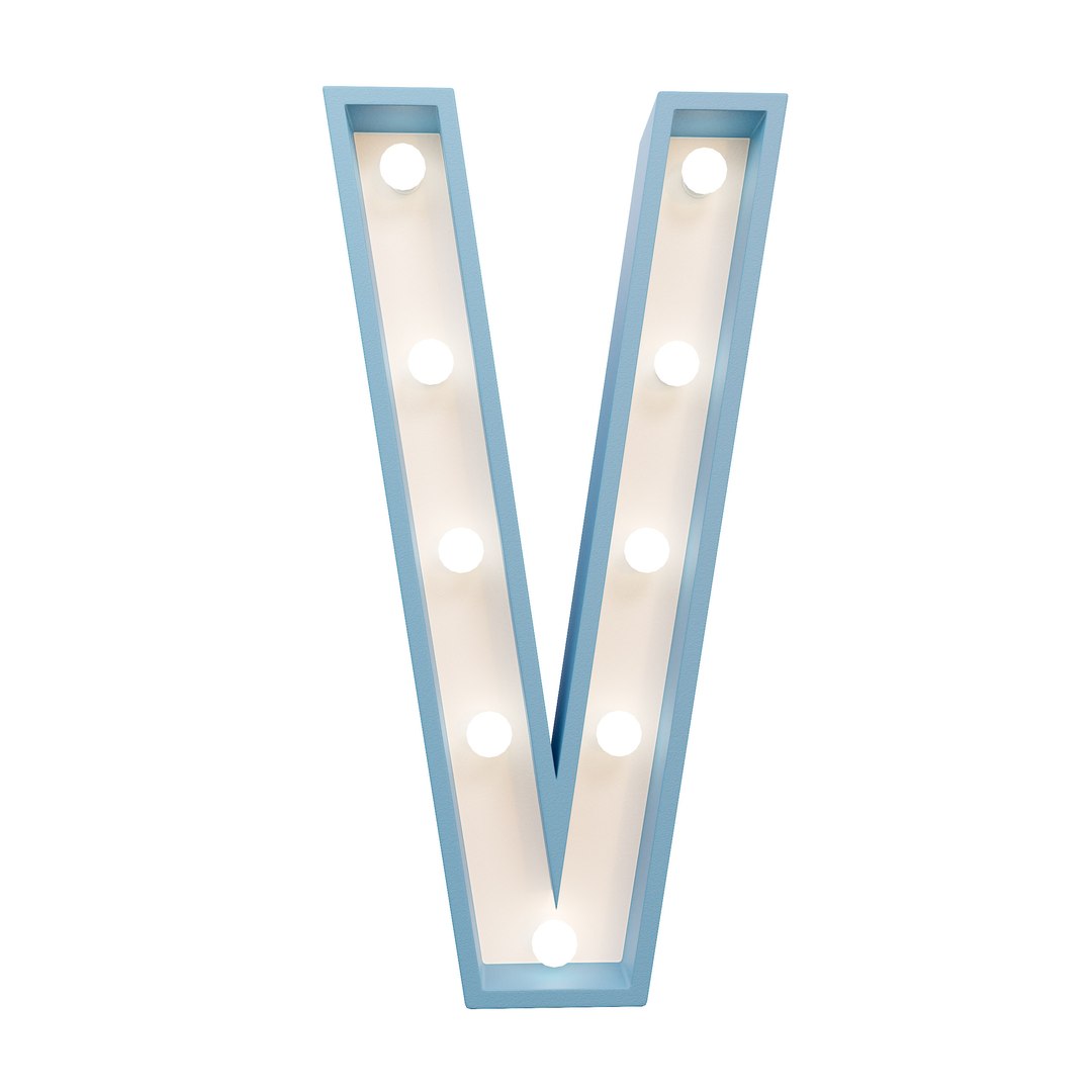 Marquee Letter V Led Glow Sign Model - TurboSquid 1973900