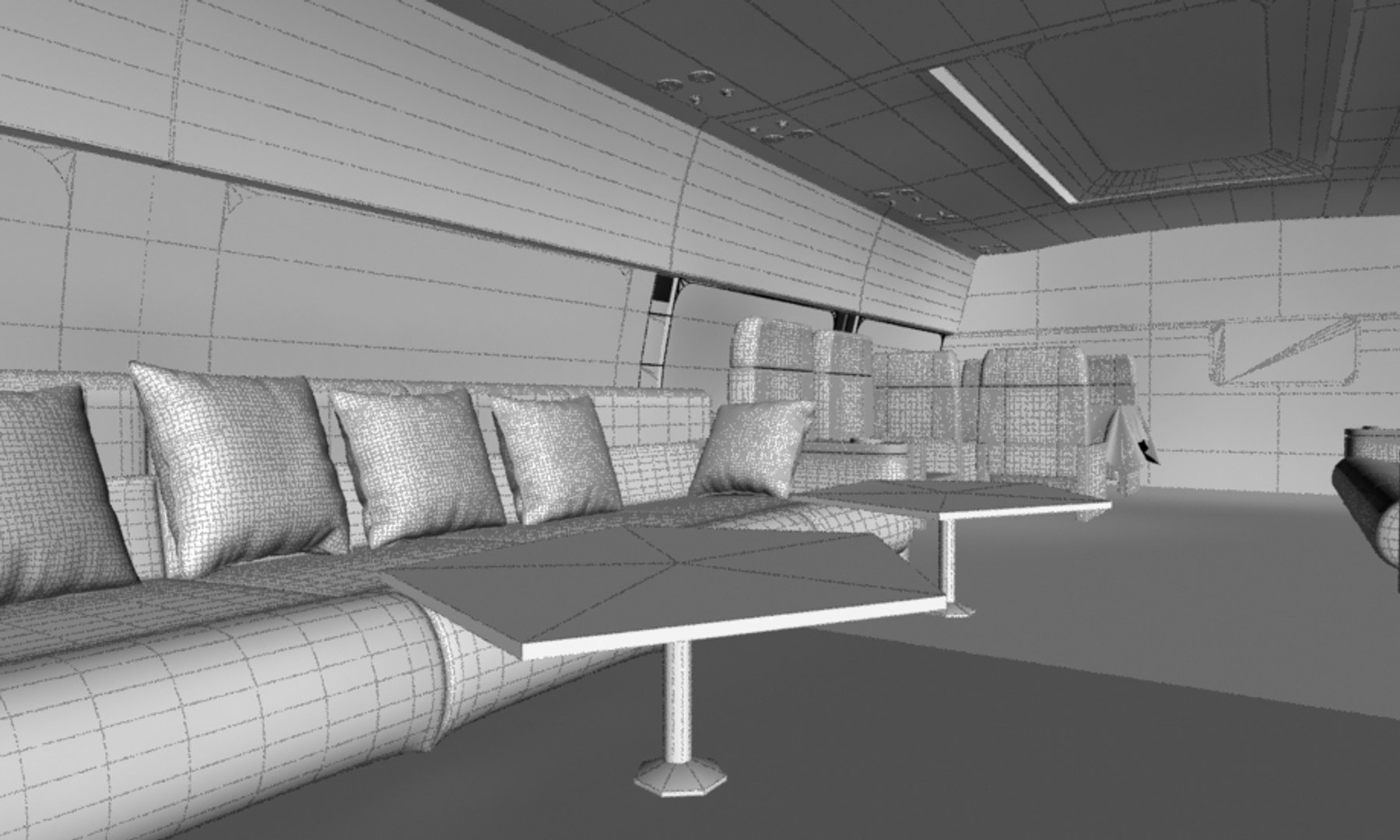 ready plane interior exterior 3d model