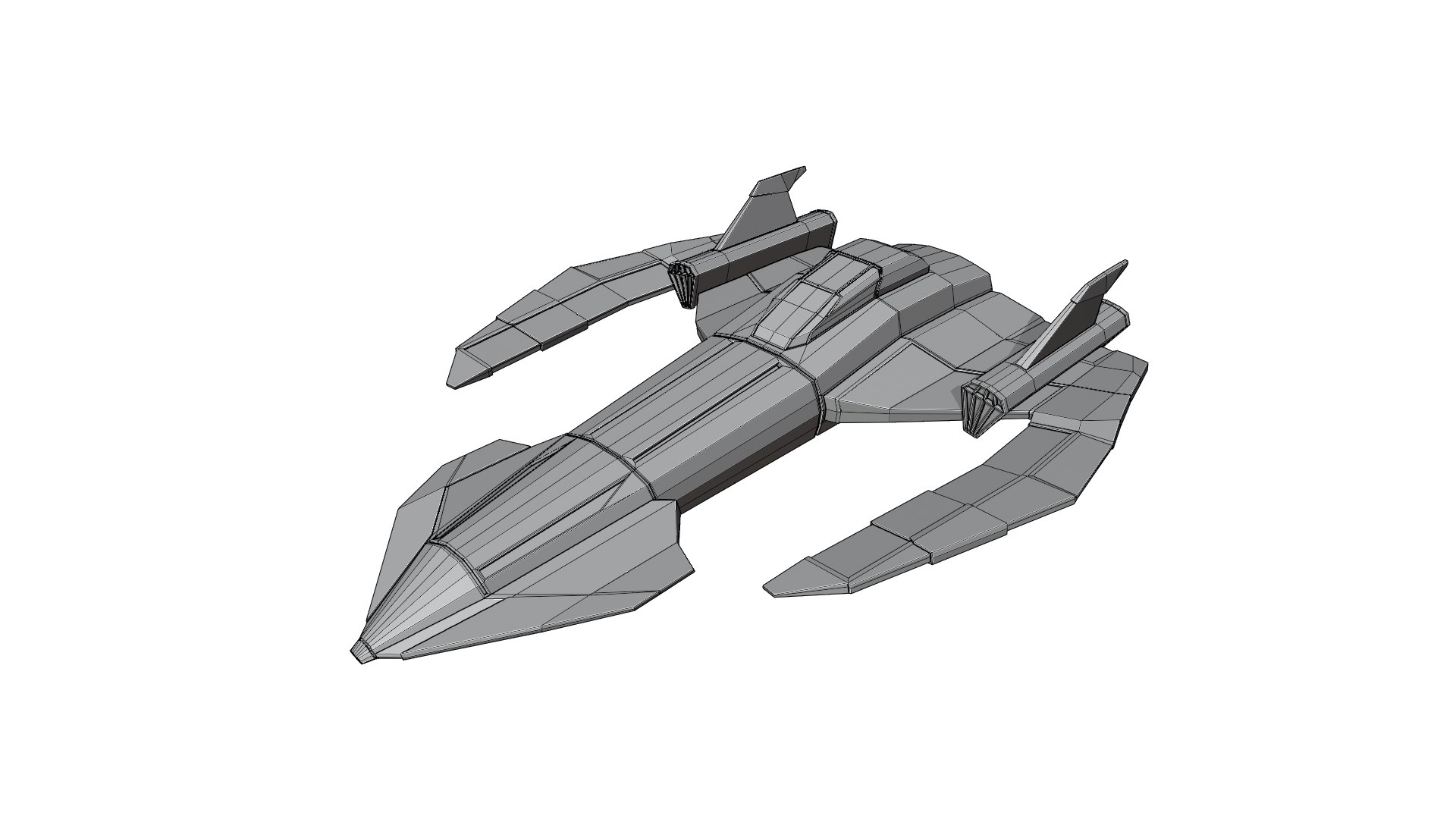 3D Low-poly Spaceship - TurboSquid 2043108