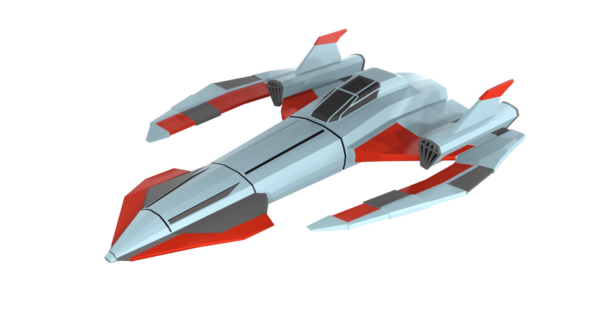 3D Low-poly Spaceship - TurboSquid 2043108