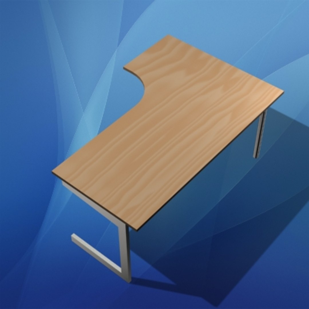 3d Office Desk Corner Model
