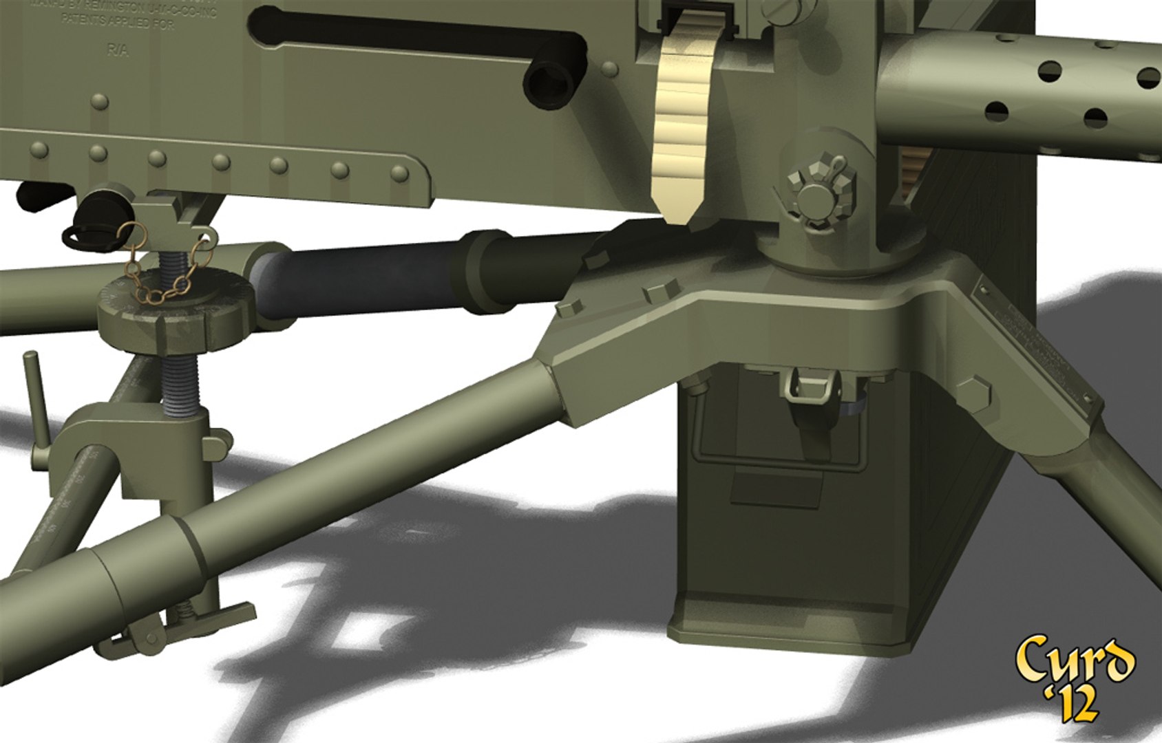 3d Model Machine Gun 1919