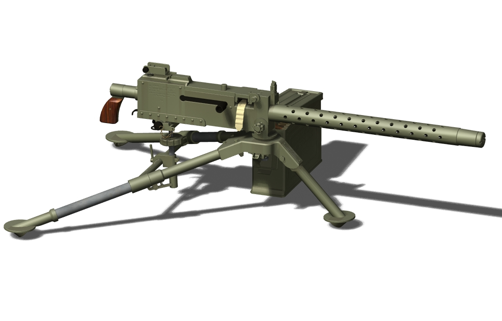 3d Model Machine Gun 1919