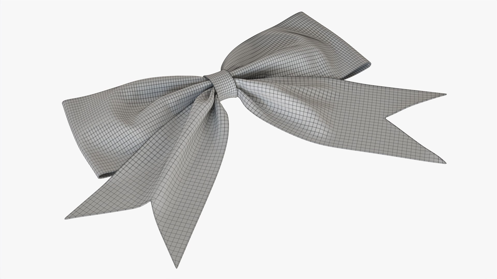 3D Small ribbon decoration metallic gold - TurboSquid 1842357