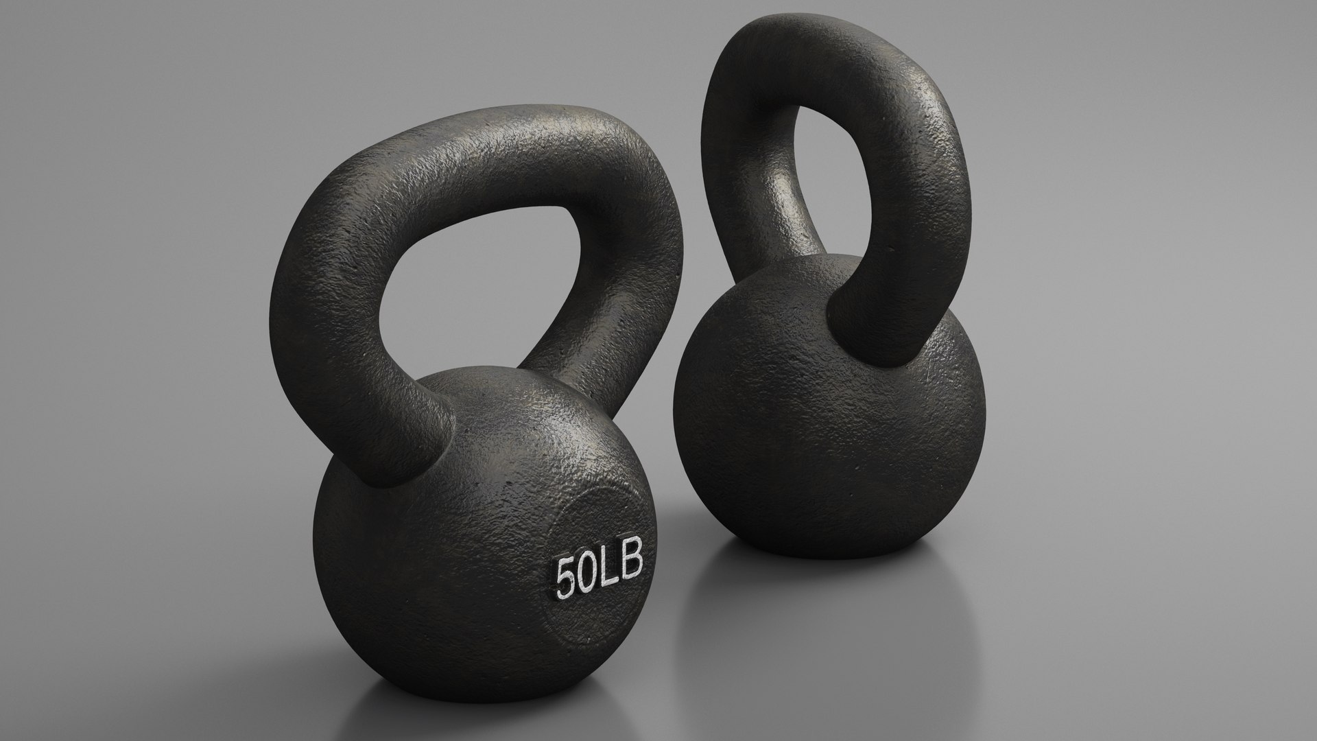 Iron Competition Kettlebell Weight 50lb 3D Model - TurboSquid 2068871