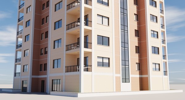 residential building 3d model