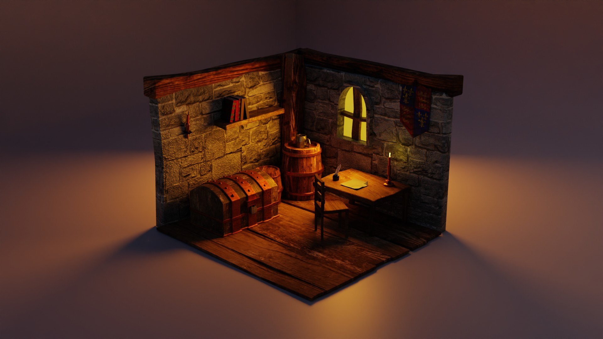 Medieval Study Room Remake 3D Model - TurboSquid 2186001