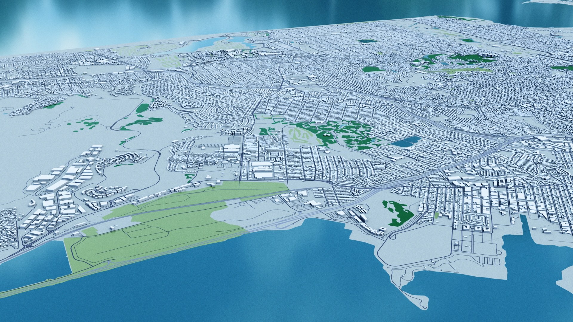 San Francisco City Terrain 3D Model - TurboSquid 1401492