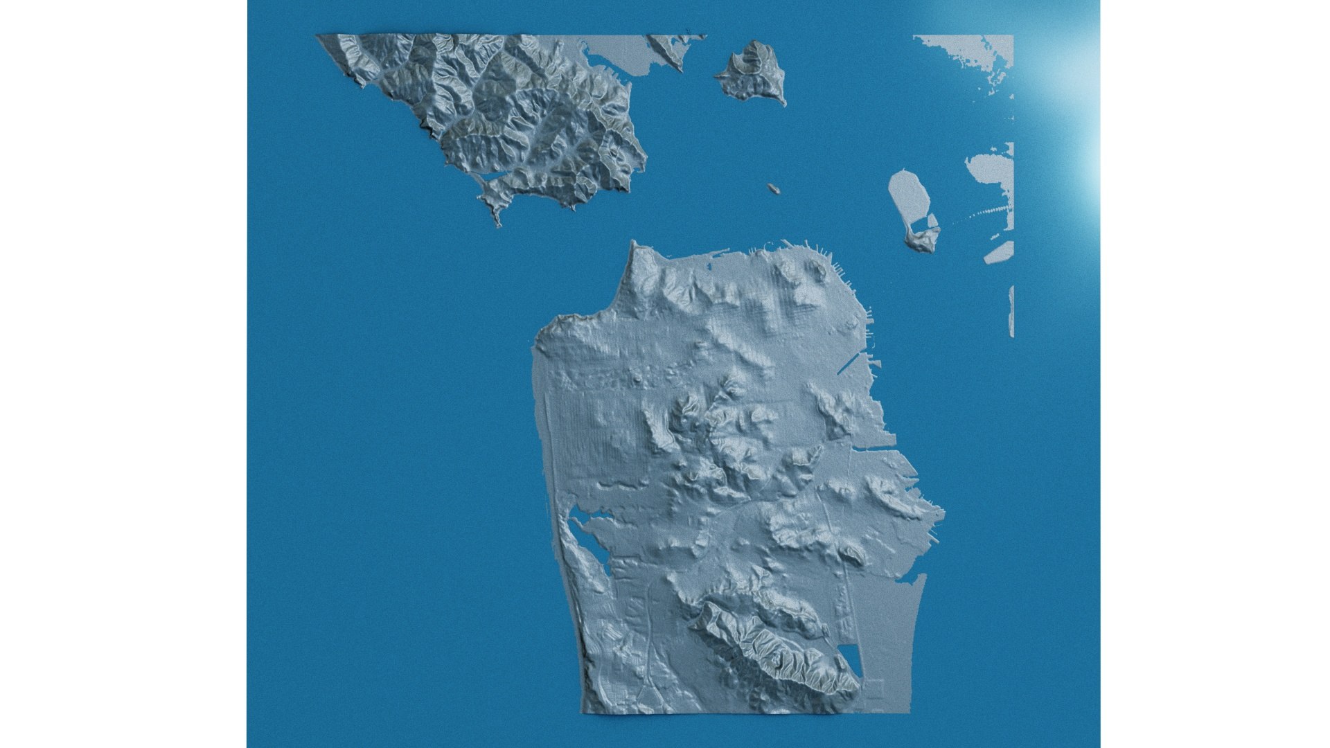 San Francisco City Terrain 3D Model - TurboSquid 1401492