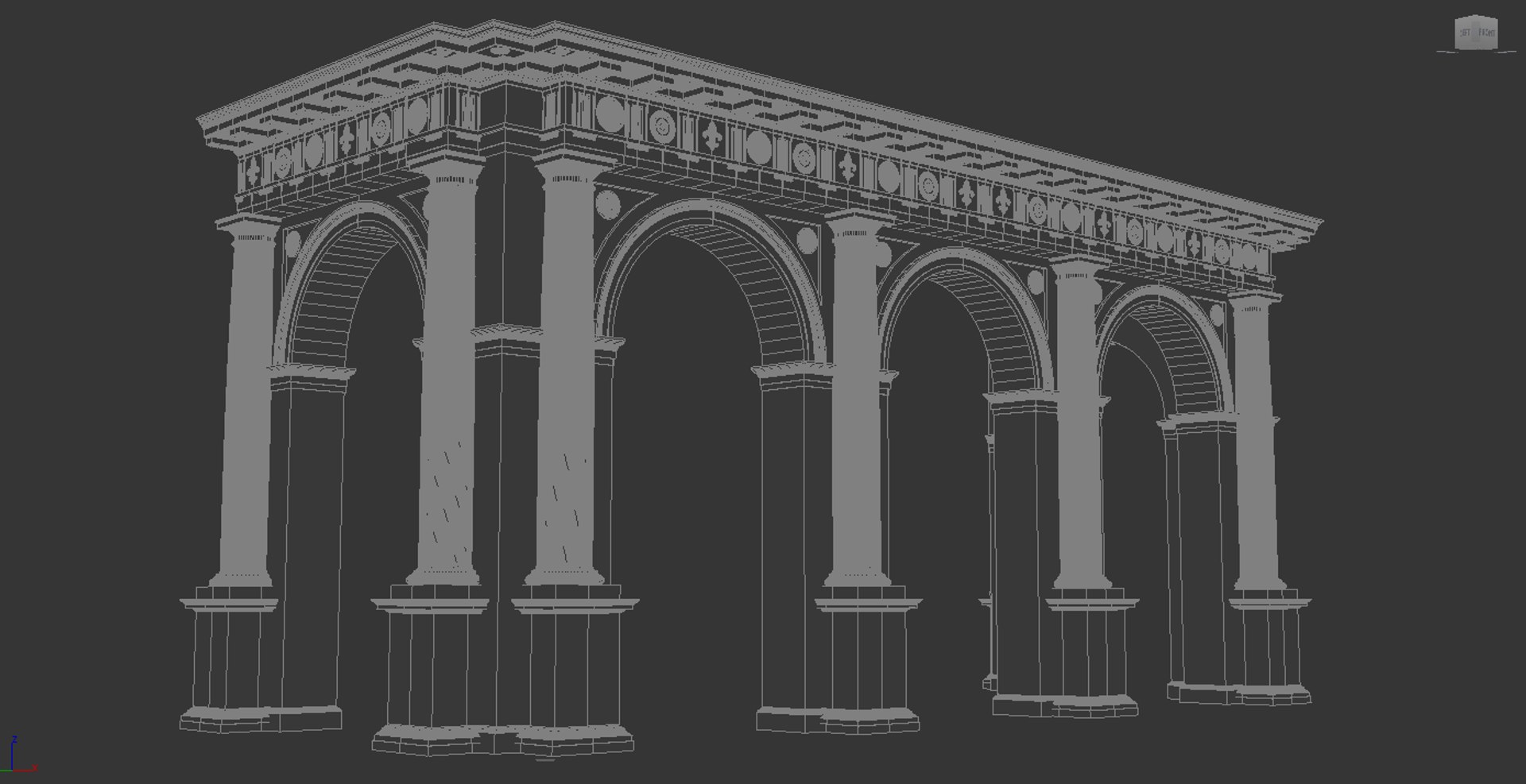 Arch Doric Column With Pedestal And Entablature On Vignola 3D Model 3D Model - TurboSquid 2287525