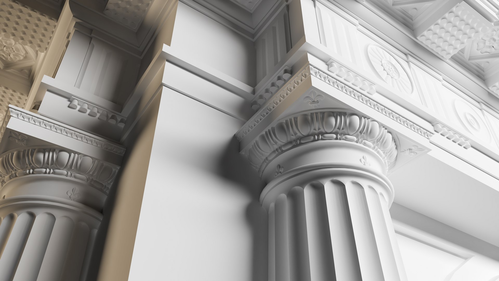 Arch Doric Column With Pedestal And Entablature On Vignola 3D Model 3D ...