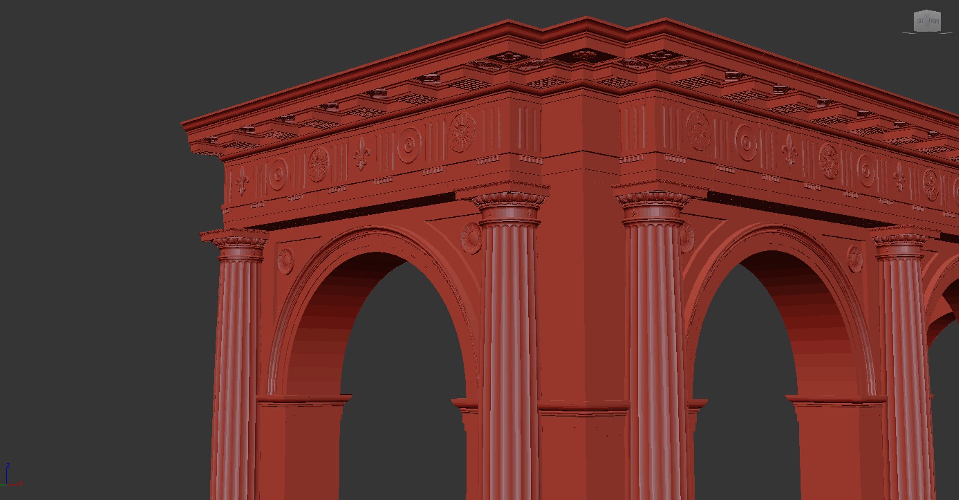 Arch Doric Column With Pedestal And Entablature On Vignola 3D Model 3D Model - TurboSquid 2287525
