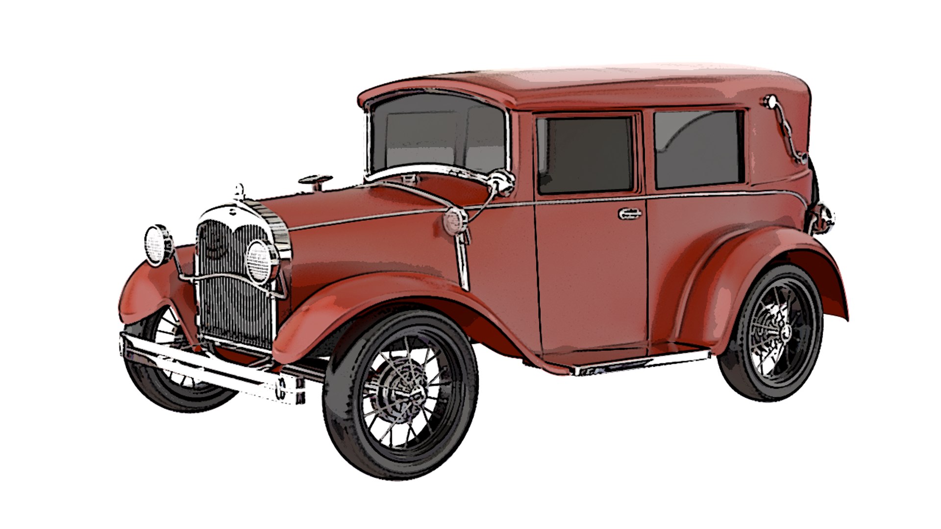 Old Car 3d Model
