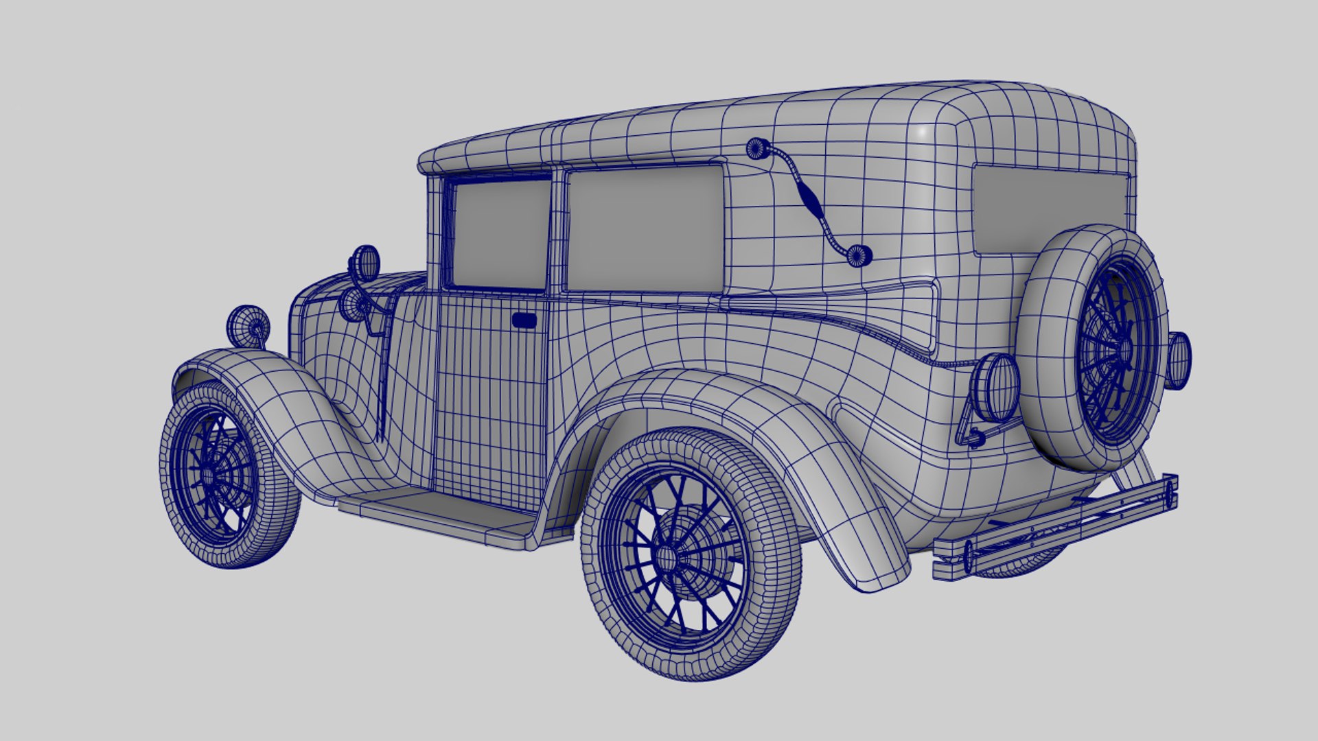 Old Car 3d Model