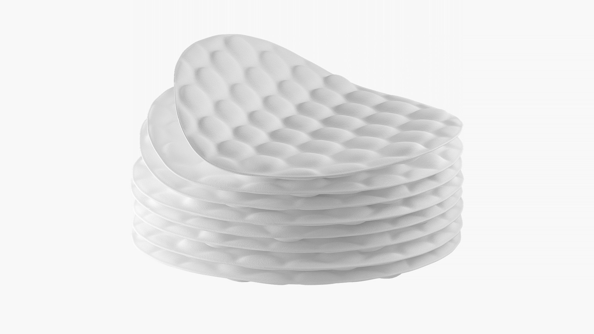 Cotton Pads Stack model - TurboSquid 2046636