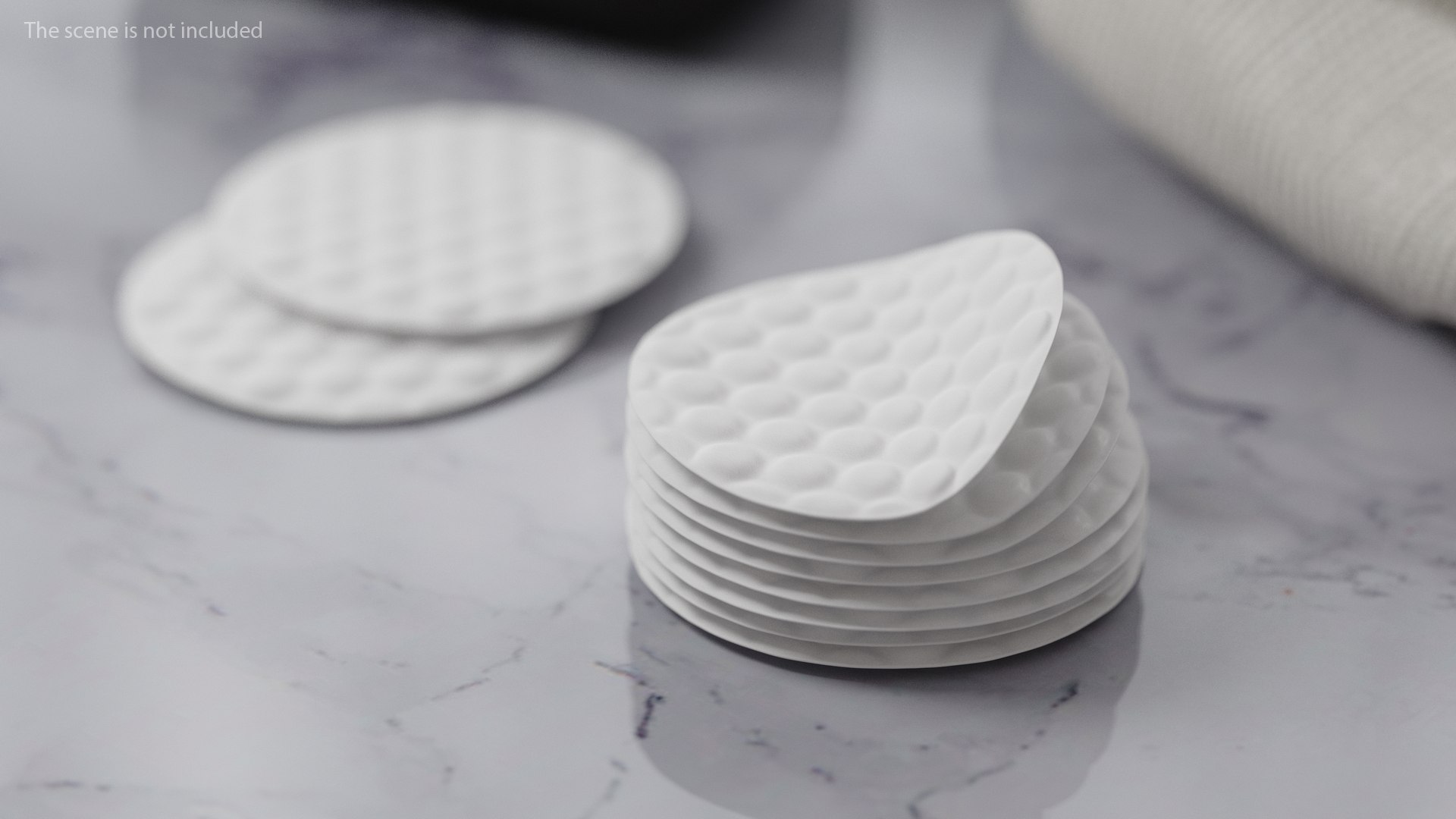 Cotton Pads Stack Model - TurboSquid 2046636