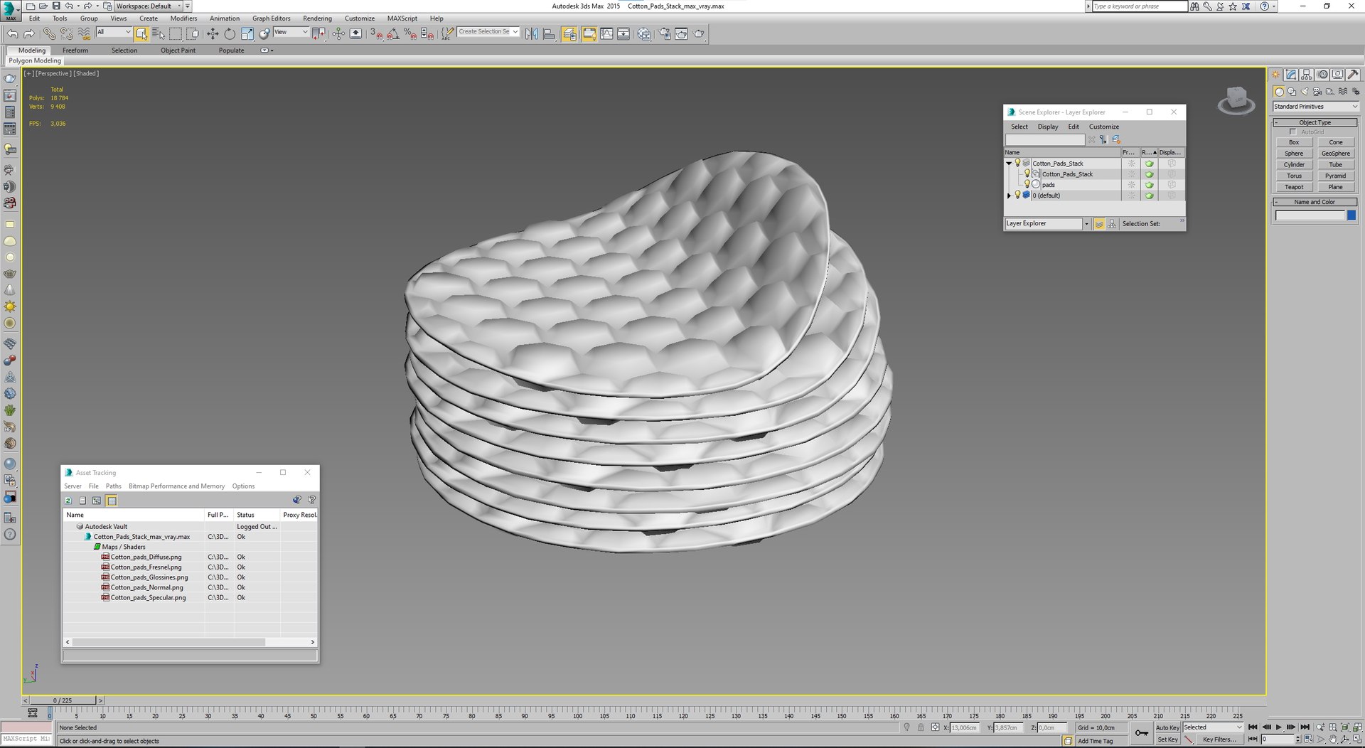 Cotton Pads Stack Model - TurboSquid 2046636