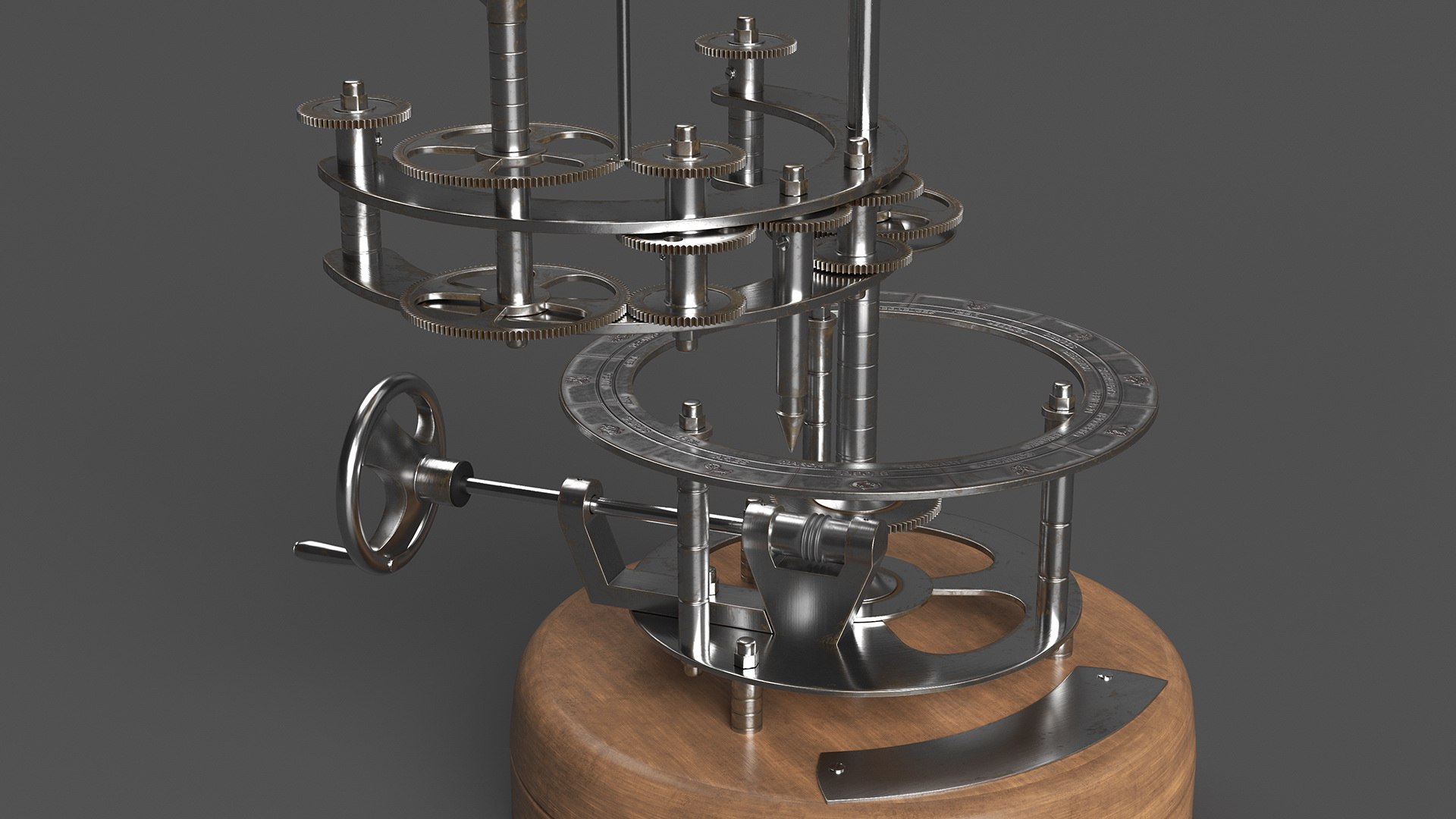 3D Steel Vintage Solar System Orrery - TurboSquid 2092954