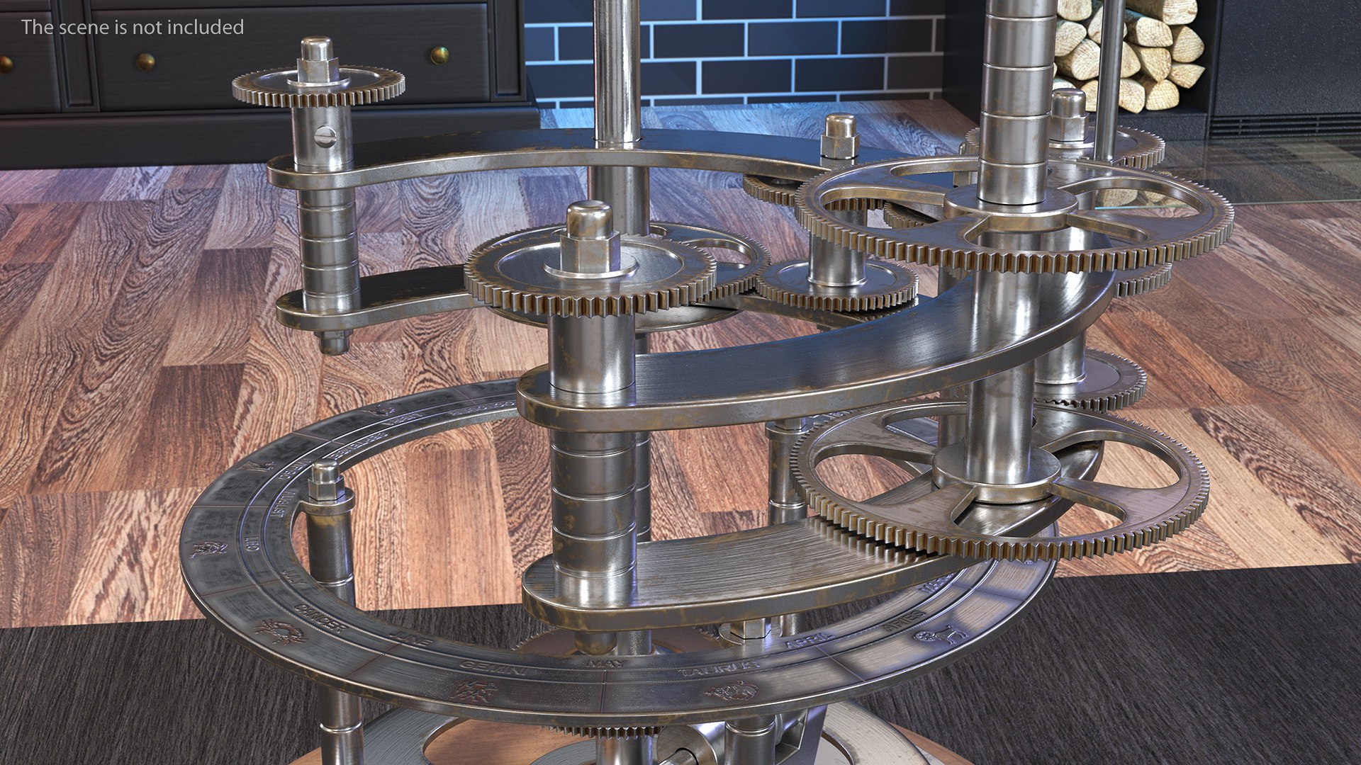 3D Steel Vintage Solar System Orrery - TurboSquid 2092954