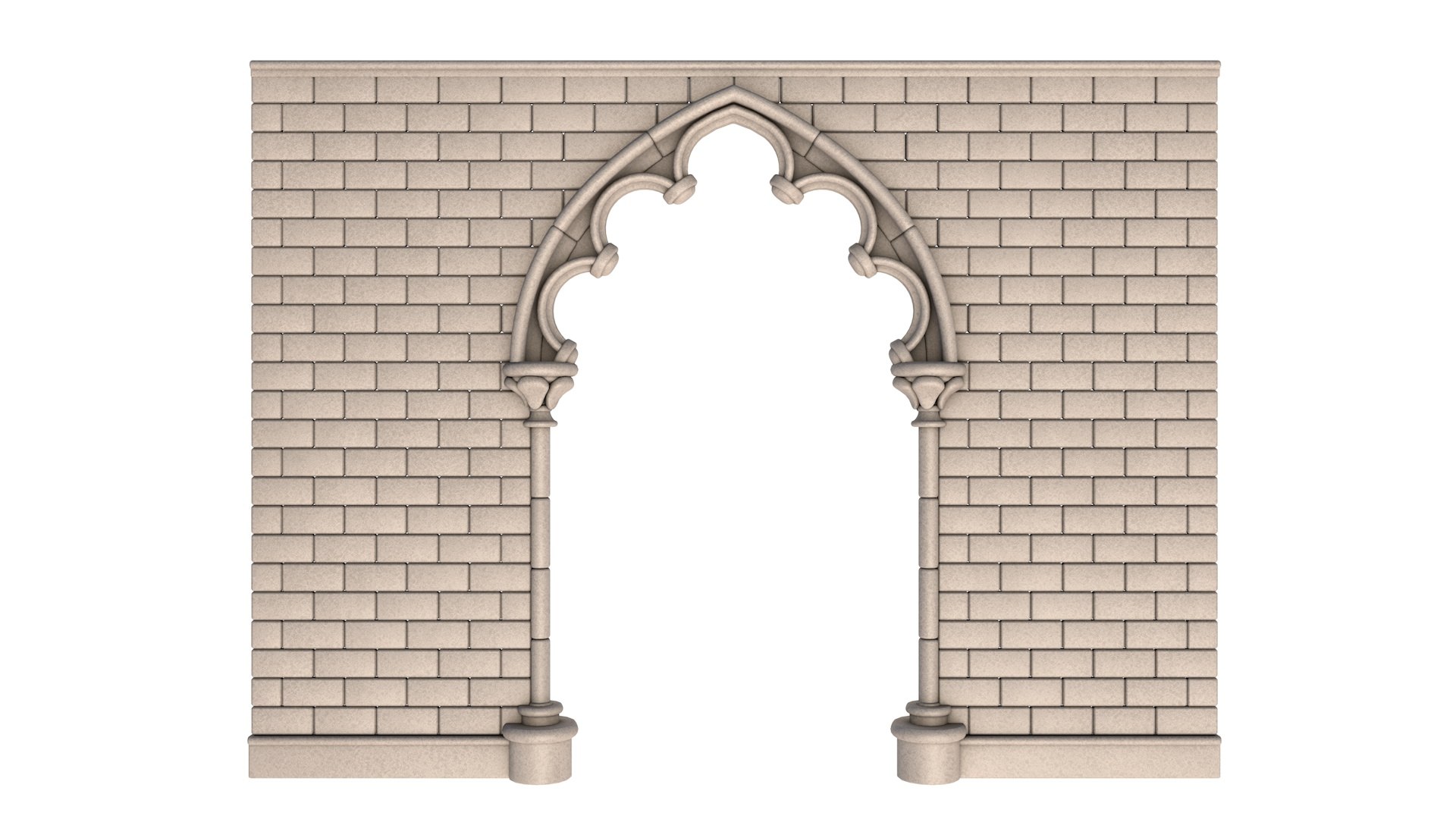 Gothic Wall 3D Model - TurboSquid 1964842