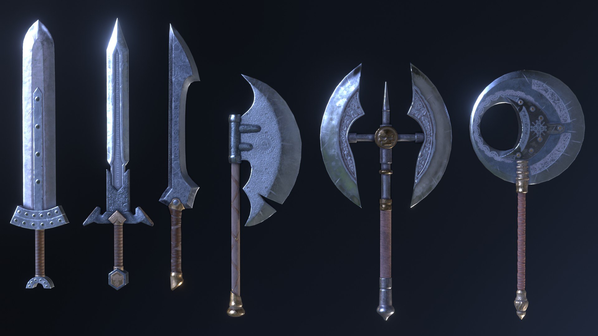 3D Fantasy Weapons - TurboSquid 1713083