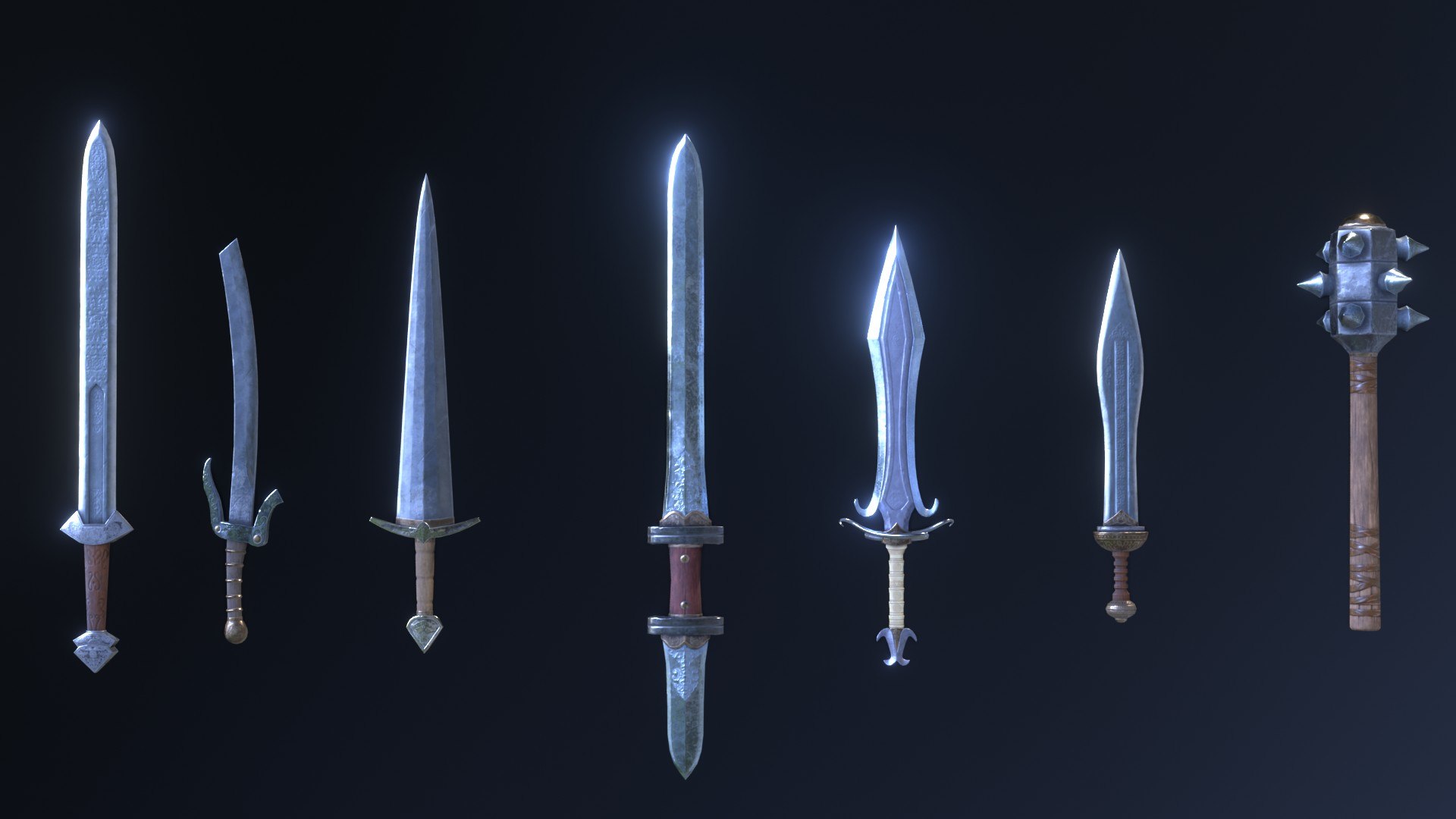 3D Fantasy Weapons - TurboSquid 1713083