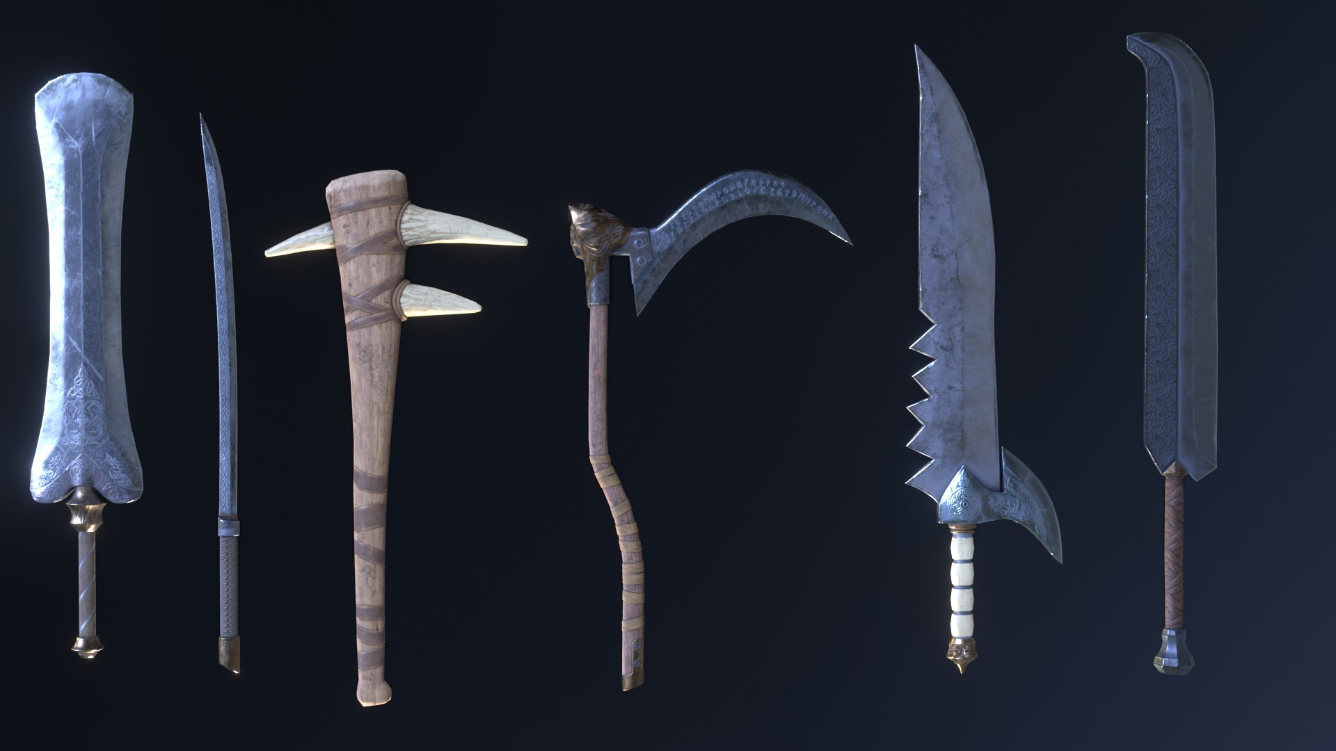 3D Fantasy Weapons - TurboSquid 1713083