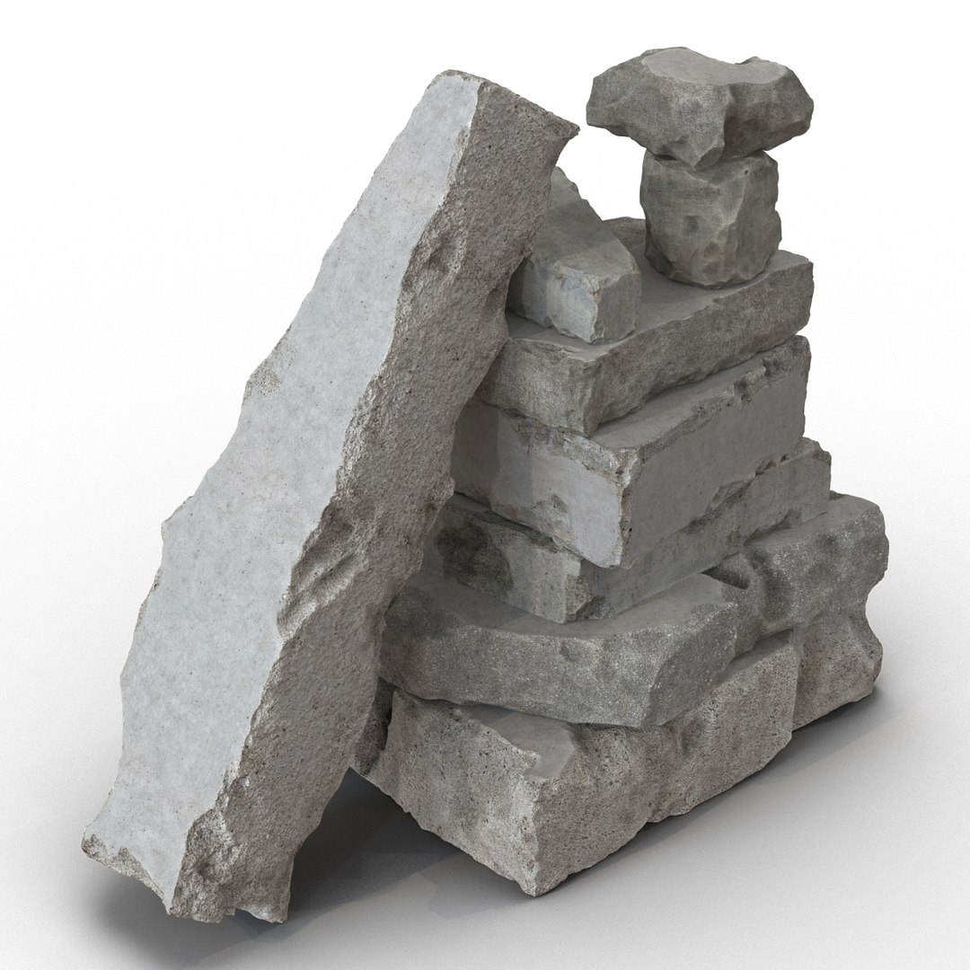 3D concrete elements - TurboSquid 1190665