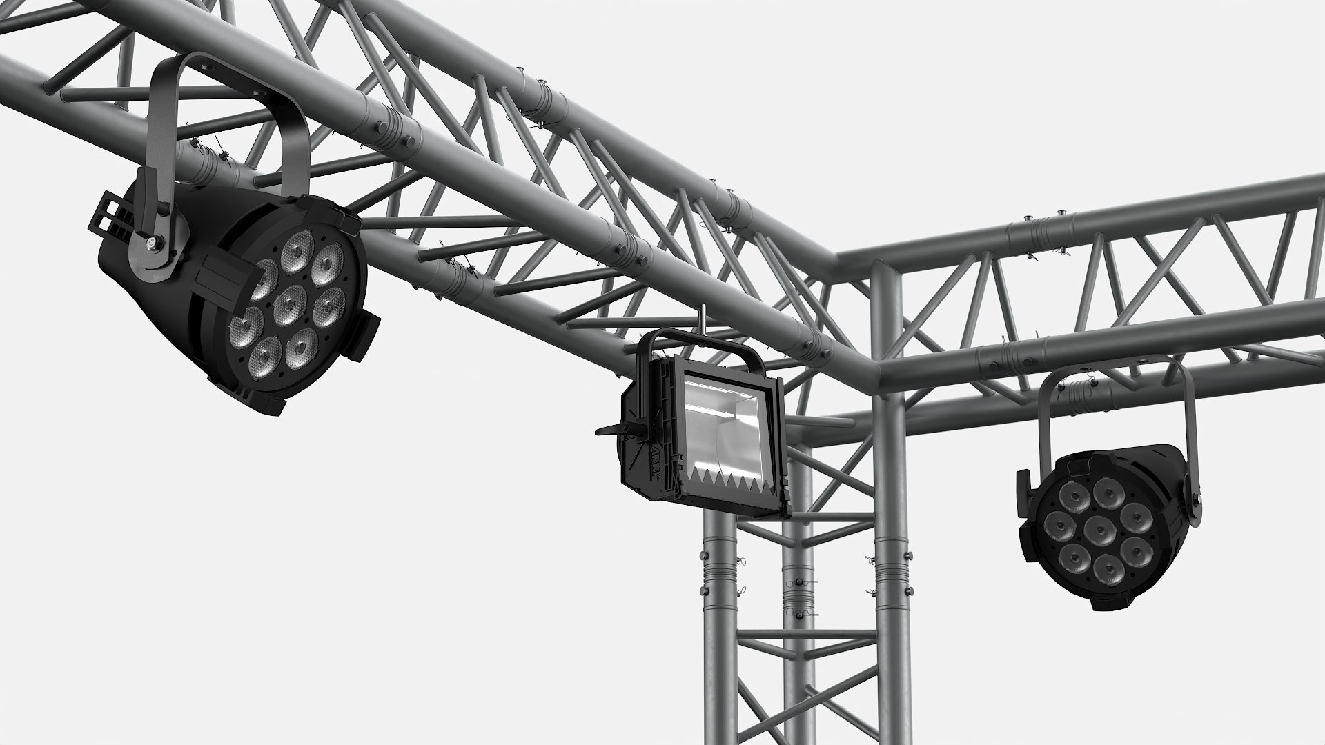 Truss Modular Lighting System Model - TurboSquid 2302453