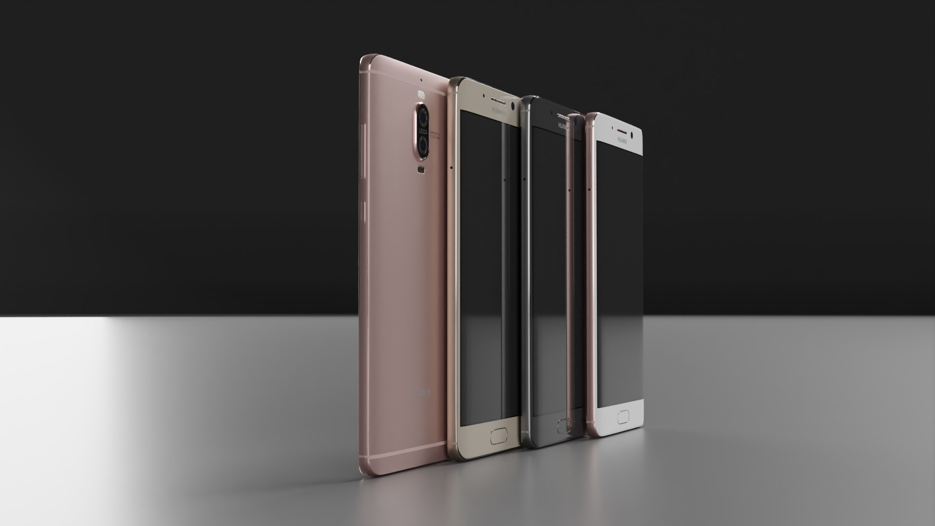 Huawei Mate 9 Pro All Colors Smartphone 3D Model - TurboSquid 2071583