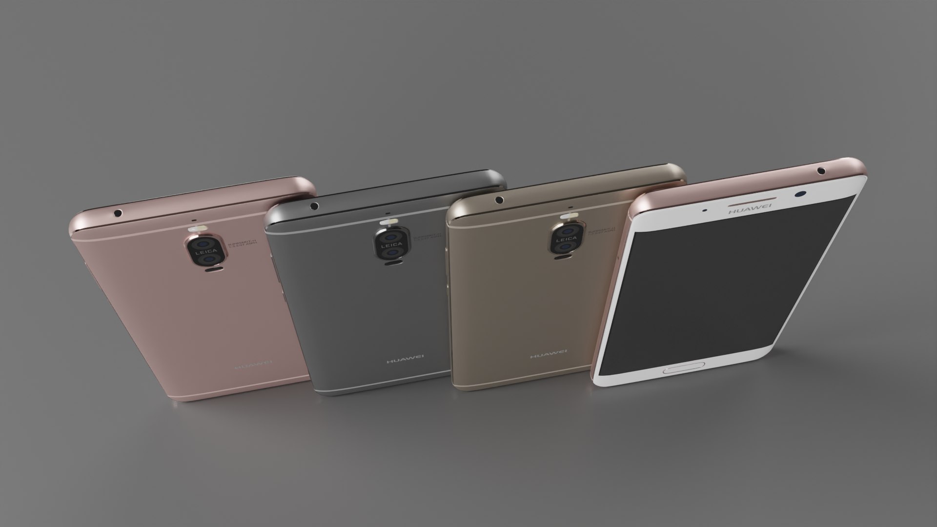 Huawei Mate 9 Pro All Colors Smartphone 3D Model - TurboSquid 2071583