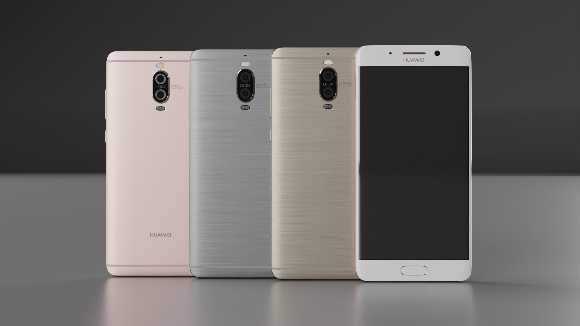 Huawei Mate 9 Pro All Colors Smartphone 3D Model - TurboSquid 2071583
