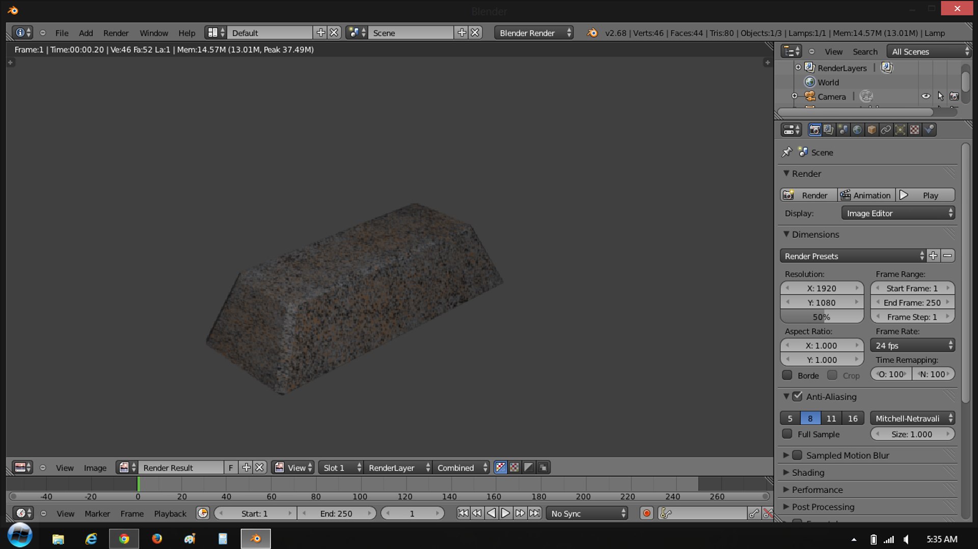 3d Iron Ingot Model